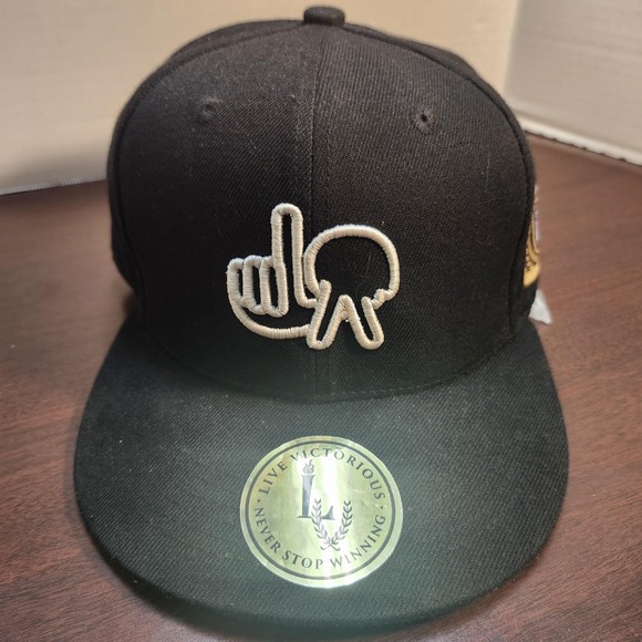 Accessories | Live Victorious Hat Cap Snap Back Black Embroidered Mens ...
